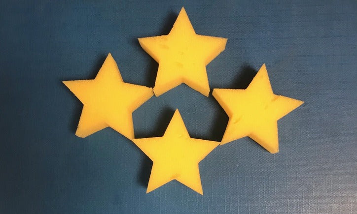 MINI STAR SPONGES FOR PAINTING - PACK OF 18 – Foamline